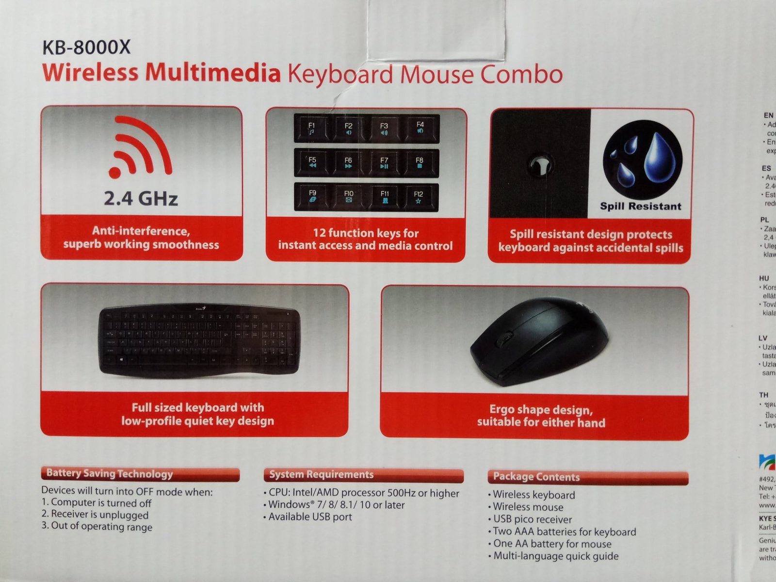 Genius KB-8000X Wireless Keyboard & Mouse Combo » PC DEN